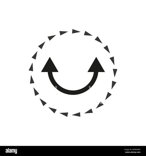 Circular Motion Cycle Icon Rotation Arrows Continuity Concept Simple Abstract Vector