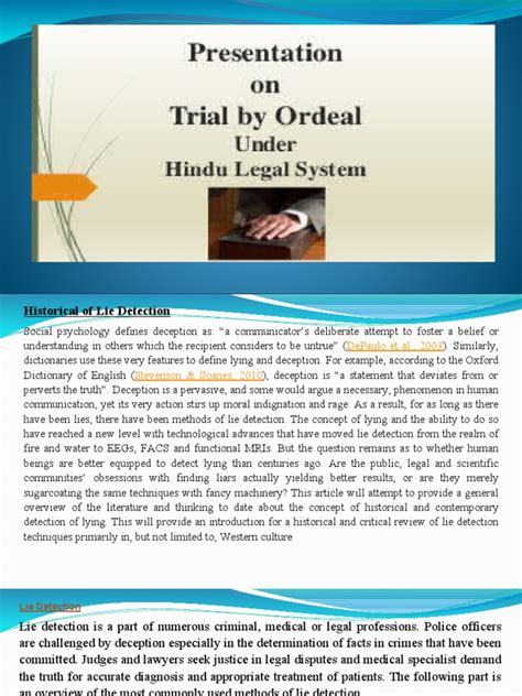 Lie Detection Pdf Polygraph Validity Statistics