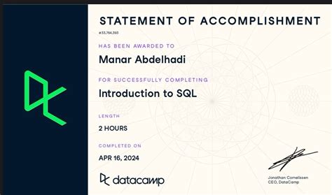 Manar Abdelhadi On Linkedin Sql Dataanalysis Continuouslearning Professionaldevelopment