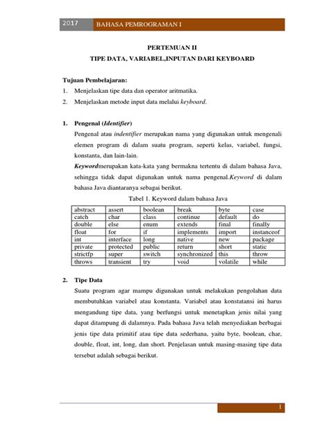 Prak2 Input Dari Keyboard Pdf Komputer