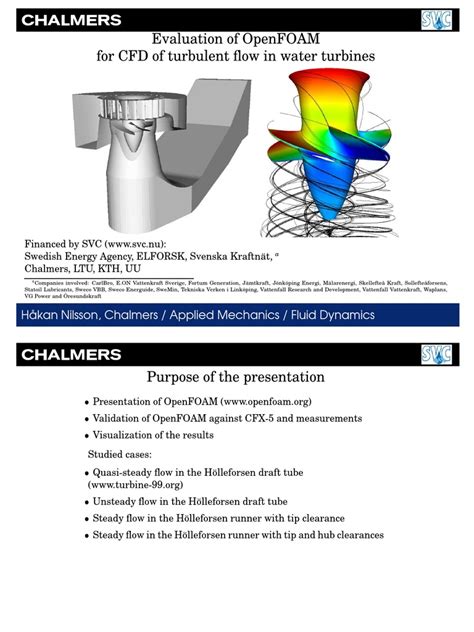 Evaluation Of Openfoam For Cfd Of Turbulent Flow In Water Turbines Pdf Computational Fluid