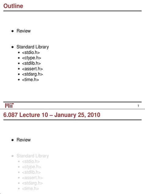 Pdf 10biblioteca Estándar De C Stdioh Ctypeh Stdlibh Asserth Stdargh Timeh