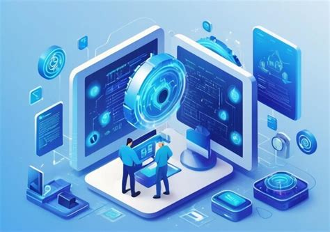 Premium Photo Automated Testing Cyber Security Abstract Vector Illustration