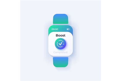 Boost Completed Smartwatch Interface Vector 885450