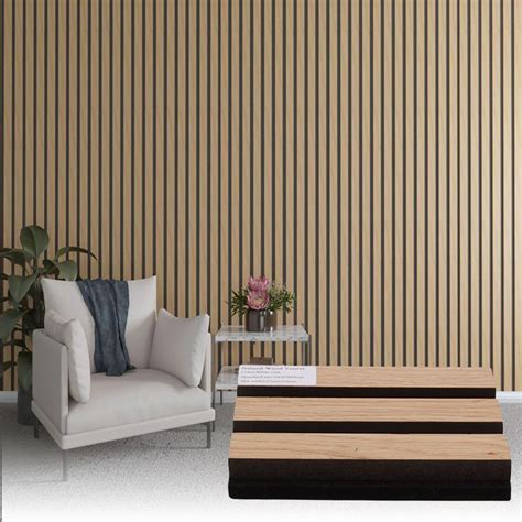 Home Decor Decorative Sandwich Cladding Wood Slat Fabric Acoustic Sound Absorbing Panel China