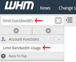 How To Limit Bandwidth Usage Of CPanel User From WHM Host Duplex