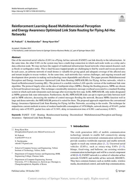 Reinforcement Learning Based Multidimensional Perception And Energy Awareness Optimized Link