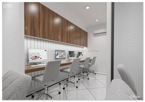 Workstation For It Team With Overhead Storage