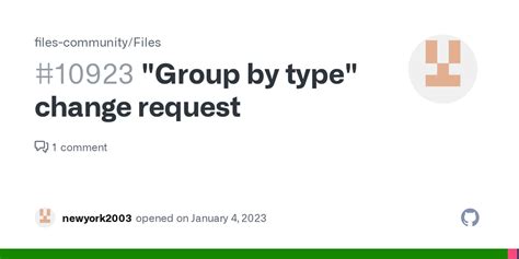 Group By Type Change Request Issue 10923 Files Community Files