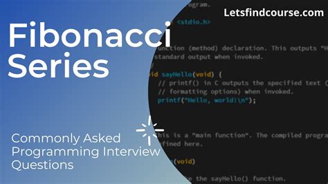 Algorithm And Program To Print Fibonacci Series Letsfindcourse Youtube