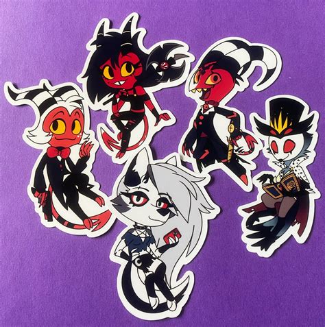 Helluva Boss Chibi Character Stickers Etsy