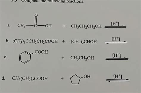 [answered] C D A Complete The Following Reactions Ch3 C Oh B Ch3 3cch Kunduz
