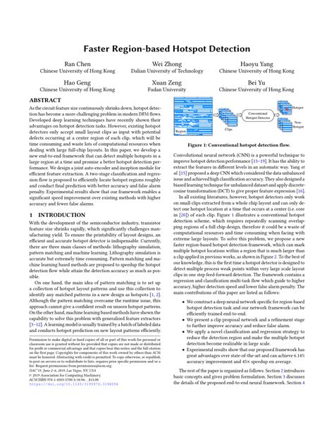 Pdf Faster Region Based Hotspot Detection