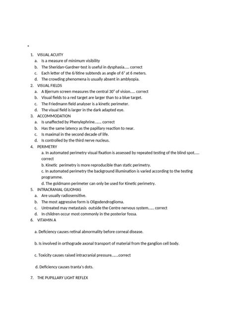 Visual Acuity Pdf Retina Cornea
