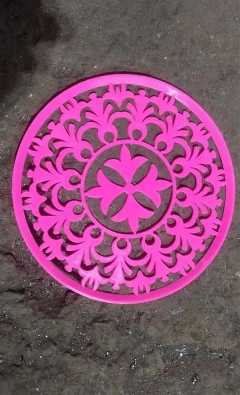 Multicolor Plastic Round Rangoli Stencil At ₹ 20piece In Pune Id