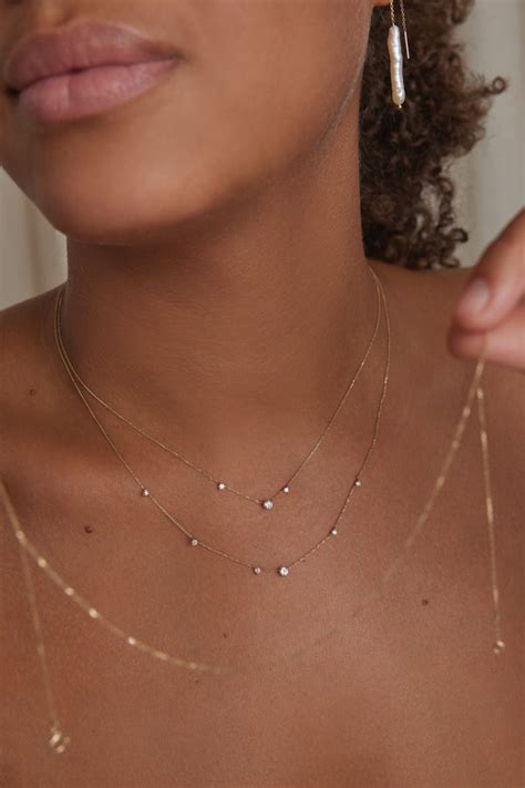 Diamond Linear Chain Necklace Wwake