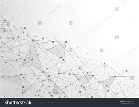 Abstract Connecting Dots Lines Connection Science Stock Vector Royalty