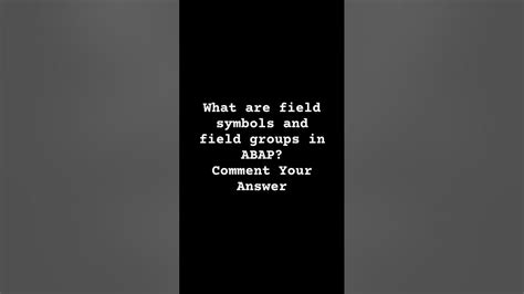 Sap Abap Interview Question Abap Sapabap Youtube