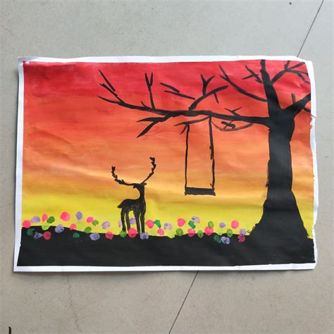水粉画什么 超级简单的水粉画 一幅简单的水粉画 大山谷图库