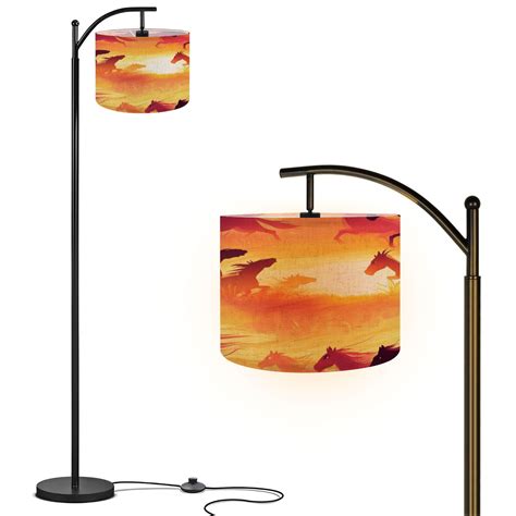 Arc Floor Lamp With Remote Dimmable Bulb Art Deco Arched Floor Lamp