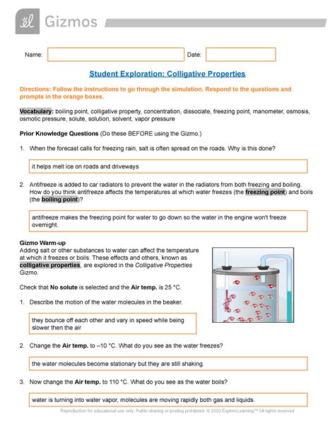 List Three Example Of Colligative Properties