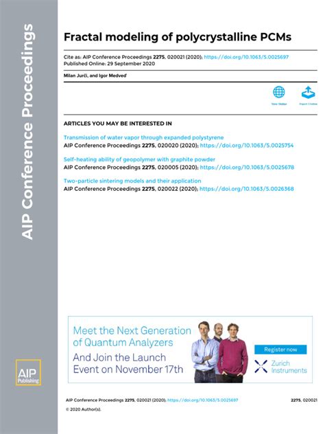 Fractral Modelling Pdf Heat Crystallite