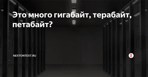 Это много гигабайт, терабайт, петабайт? | nextontext.ru | Дзен