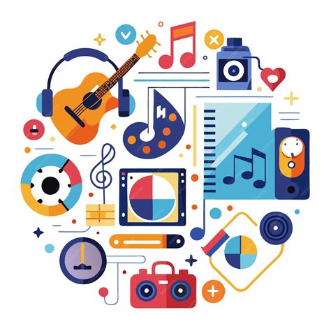 Colorful Abstract Music And Sound Illustration Premium Ai Generated Vector