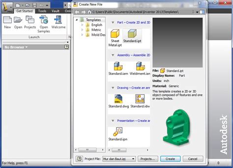 Membuat Sheet Baru Belajar Inventor