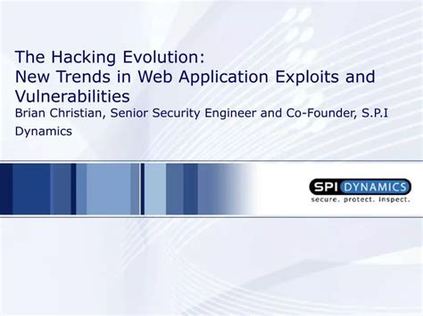 Ppt The Hacking Evolution New Trends In Web Application Exploits And