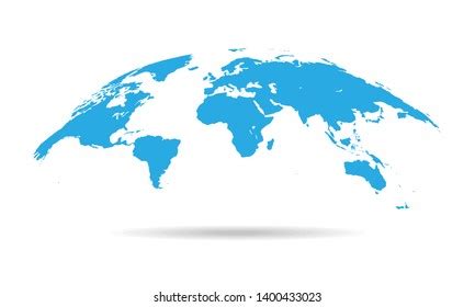 Globe Curved World Map Vector Illustration Stock Vector Royalty Free