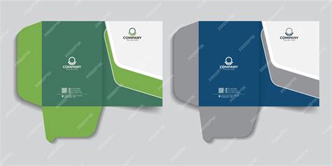 Premium Vector Branding Stationery File Folder Design Template Report Cover Office Folder