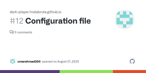 Configuration File Issue 12 Dark Player Instabrute Github Io GitHub
