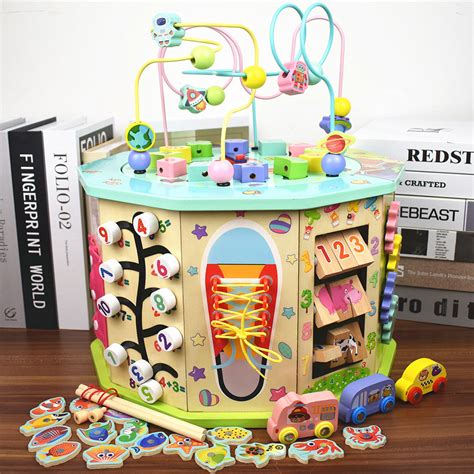 儿童多功能绕珠早教百宝箱0 1 2一3岁半宝宝男女孩益智力动脑玩具 虎窝淘