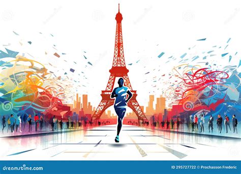 Olympic Games Paris 2024 Concept Ai Generated Stock Illustration