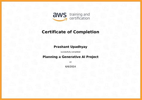 Prashant Upadhyay On Linkedin Certification Training Aws Genai Aiproject Upskill