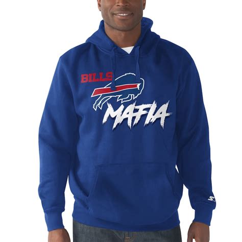 Mens Buffalo Bills Royal Team Logo Pullover Hoodie