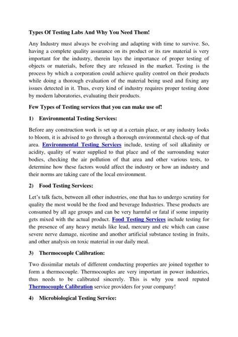 Ppt Types Of Environmental Testing Services Powerpoint Presentation