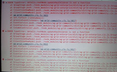 Angular Ag Grid Enterprise Typeerror Detailsrootnode