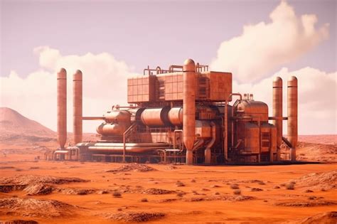 Premium AI Image Photo Of Brutalist Manufacturing Facility Factory In