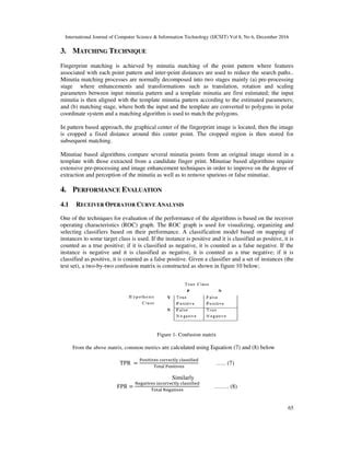 COMPARATIVE ANALYSIS OF MINUTIAE BASED FINGERPRINT MATCHING ALGORITHMS PDF Computing