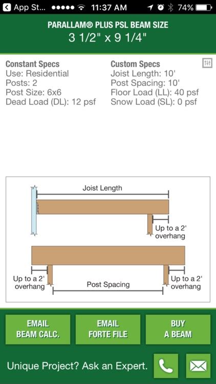 Parallam Beam Span Chart Home Design Ideas