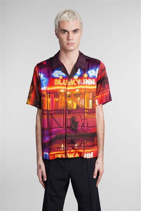 Blue Sky Inn Shirt In Red Viscose Editorialist