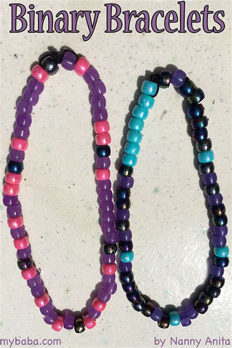 How To Make Binary Bracelets Nanny Anita My Baba