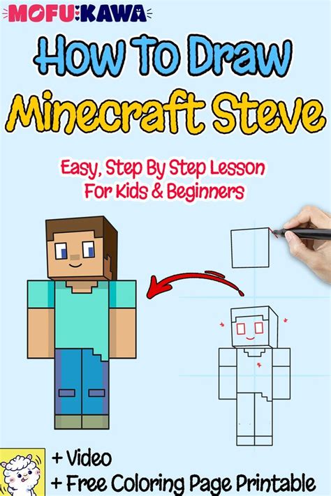 How To Draw Minecraft Steve Step By Step