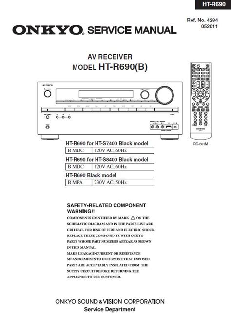 Onkyo Ht R690 Service Manual Receivers Amplifiers Tuners Service Manuals Onkyo