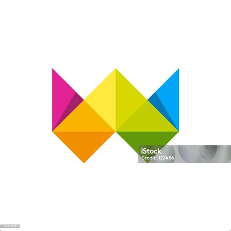 Letter W 모자이크 로고 벡터 아이콘 디자인 템플릿 요소 0명에 대한 스톡 벡터 아트 및 기타 이미지 0명 개념 개념과 주제 Istock