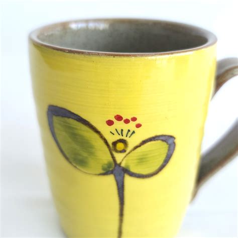 이천도자기 토비 도자기 쇼핑몰 전통 생활도자기 예쁜그릇 도자기 그릇 노랑 수채화 머그컵 300ml