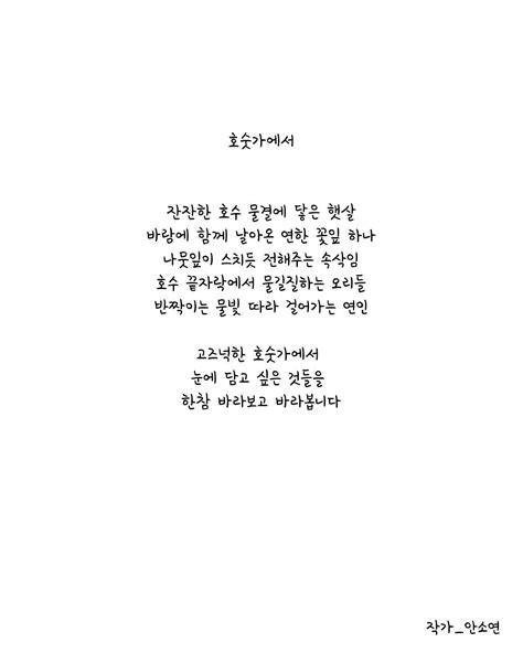 호숫가에서안소연