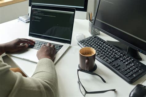 Programmer Writing Codes On Laptop Stock Image Image Of Code Coding 250330791